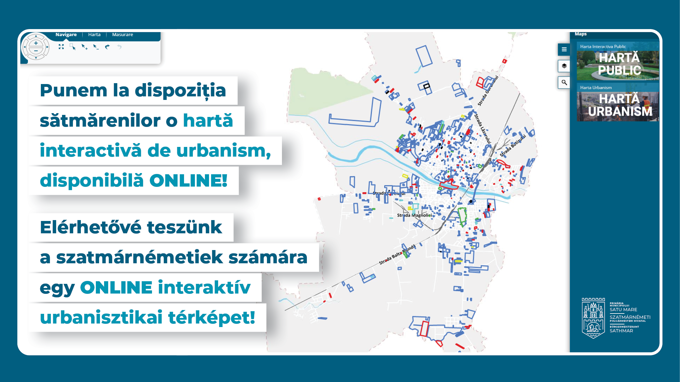 HARTĂ INTERACTIVĂ DE URBANISM, DISPONIBILĂ ONLINE